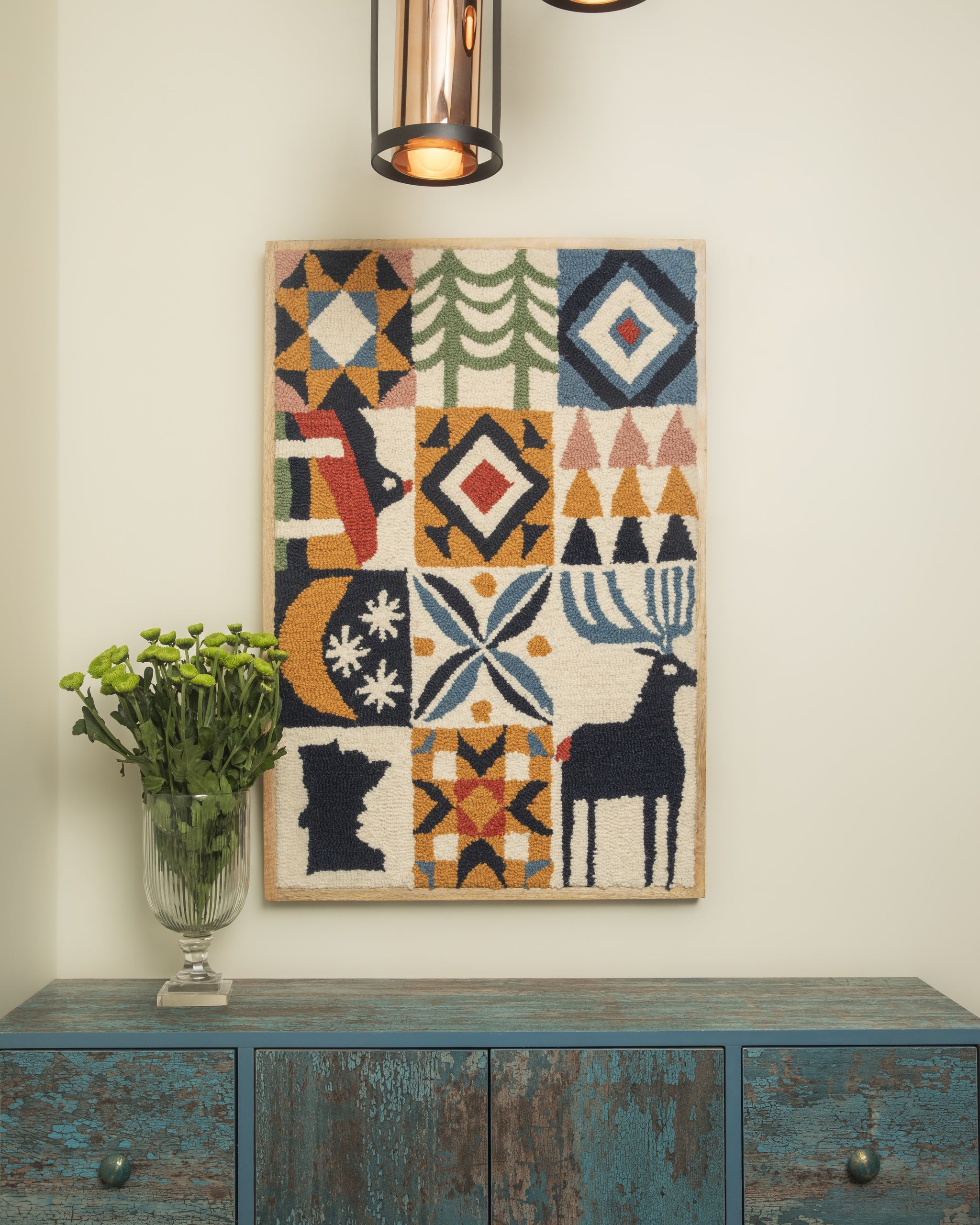 Rustic Rhapsody: A Tufted Tapestry